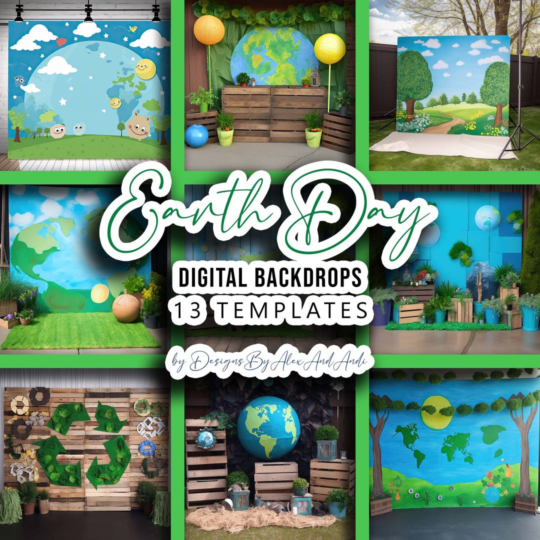 Earthday Background Digital Environmental Backdrop Family Photo Shoot ...