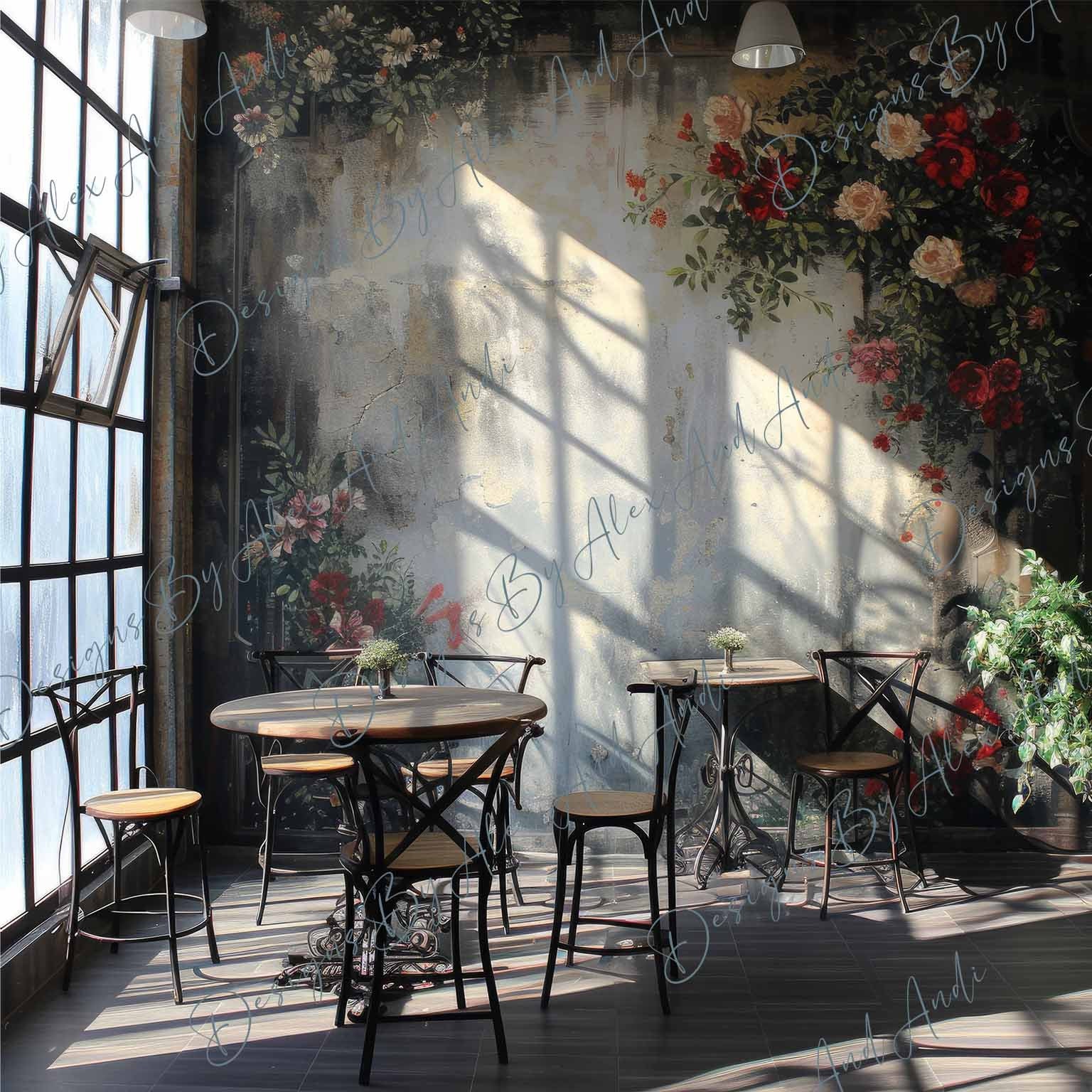 French Cafe Digital Overlay Backdrop Background Party Photo Picture ...