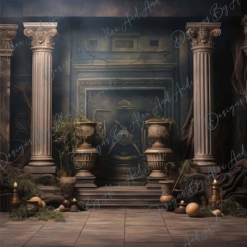 Ancient Greek Prop Digital Backdrop Overlay Wedding Sweet 16 Background ...