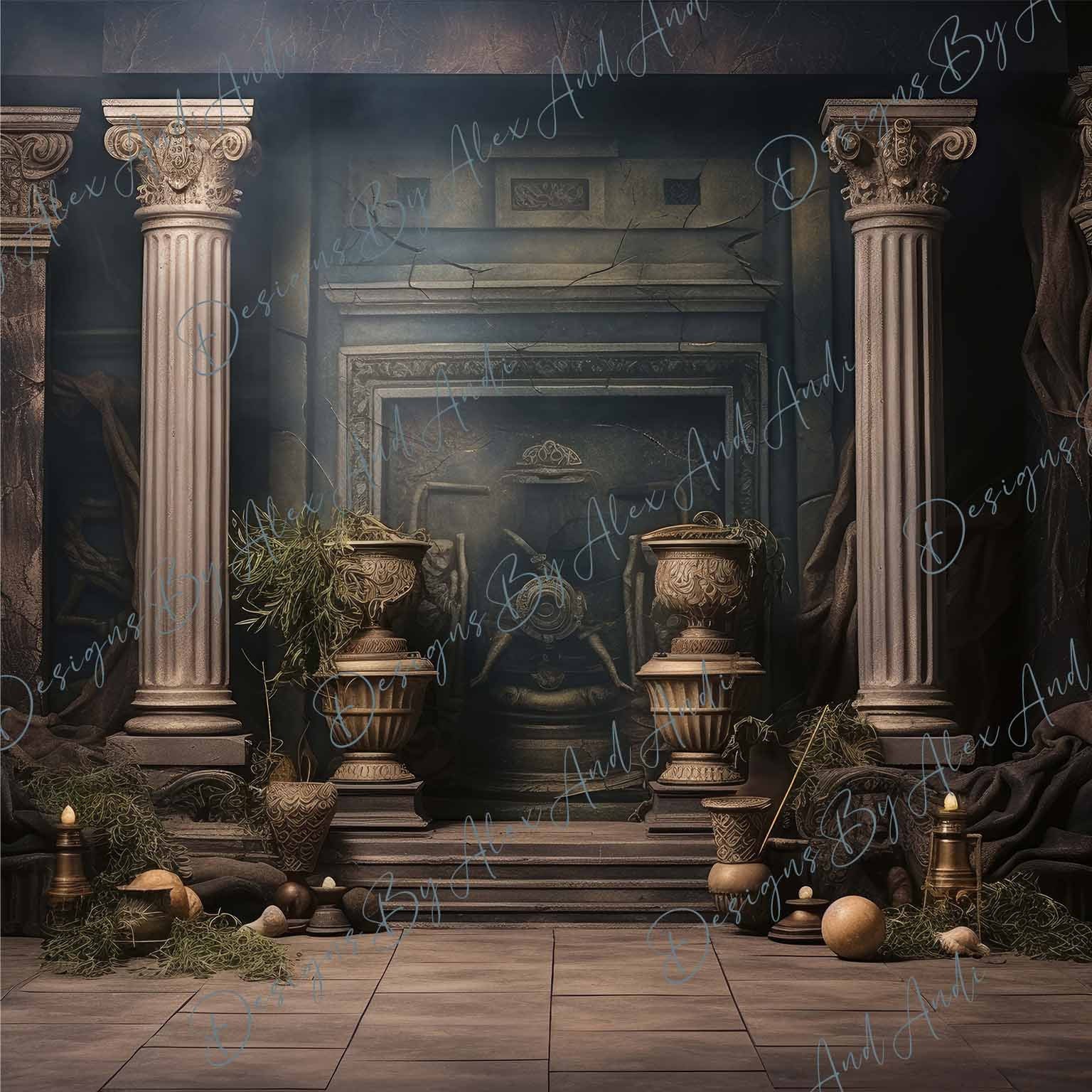 Ancient Greek Prop Digital Backdrop Overlay Wedding Sweet 16 Background ...