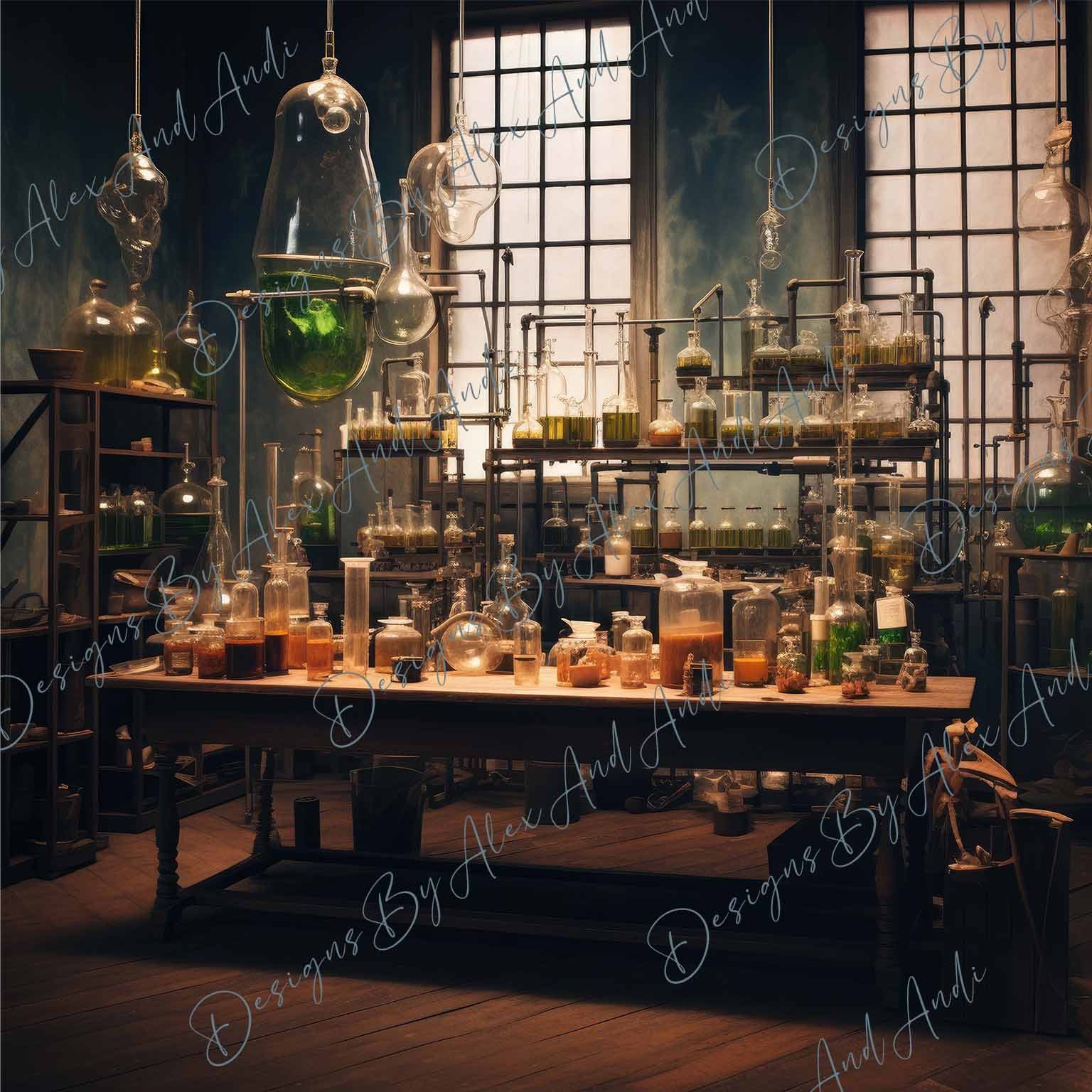 Laboratory Backdrop Background Digital Birthday Child Photo Shoot ...