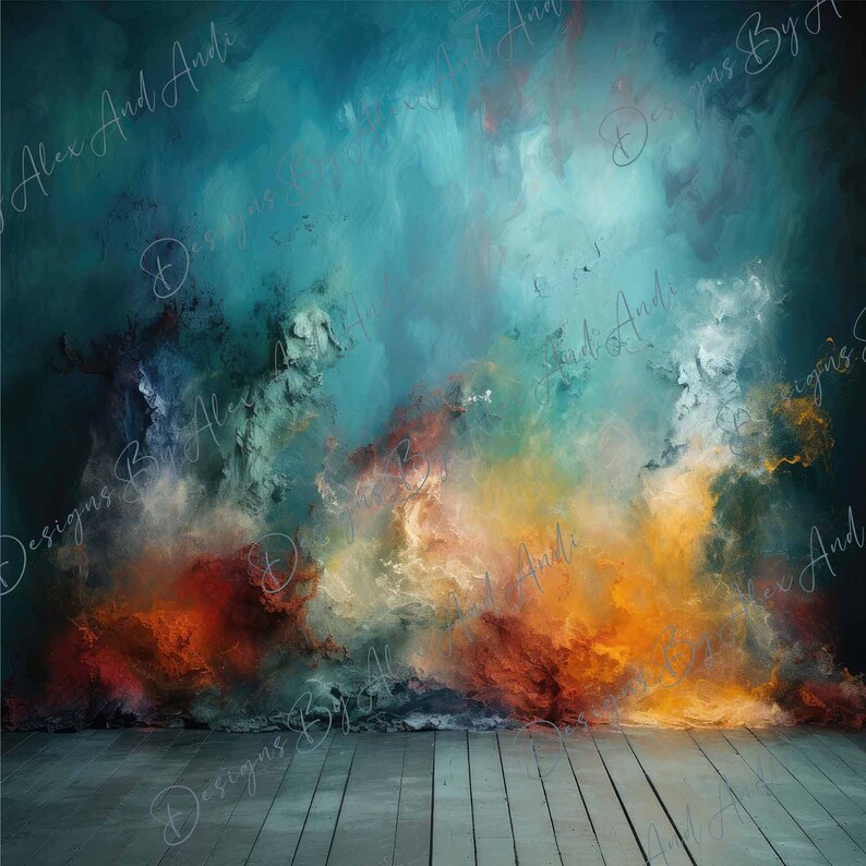 Paint Bomb Digital Backdrop Overlay Background Birthday Child - Etsy