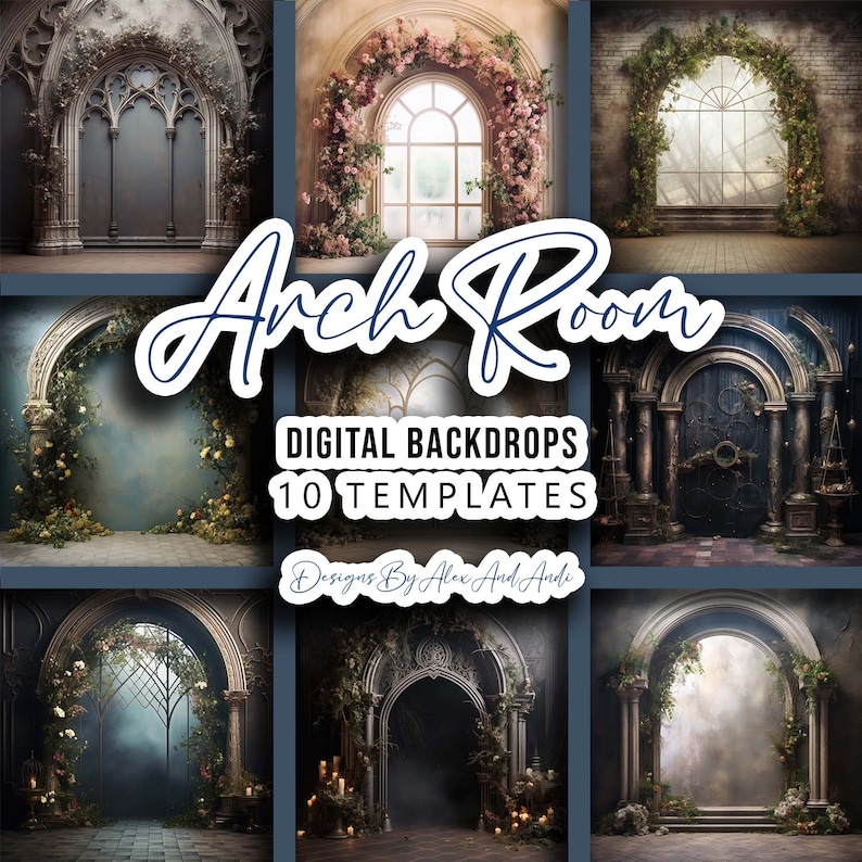Arch Room Backdrop Arche Background Wedding Dress Digital Birthday ...
