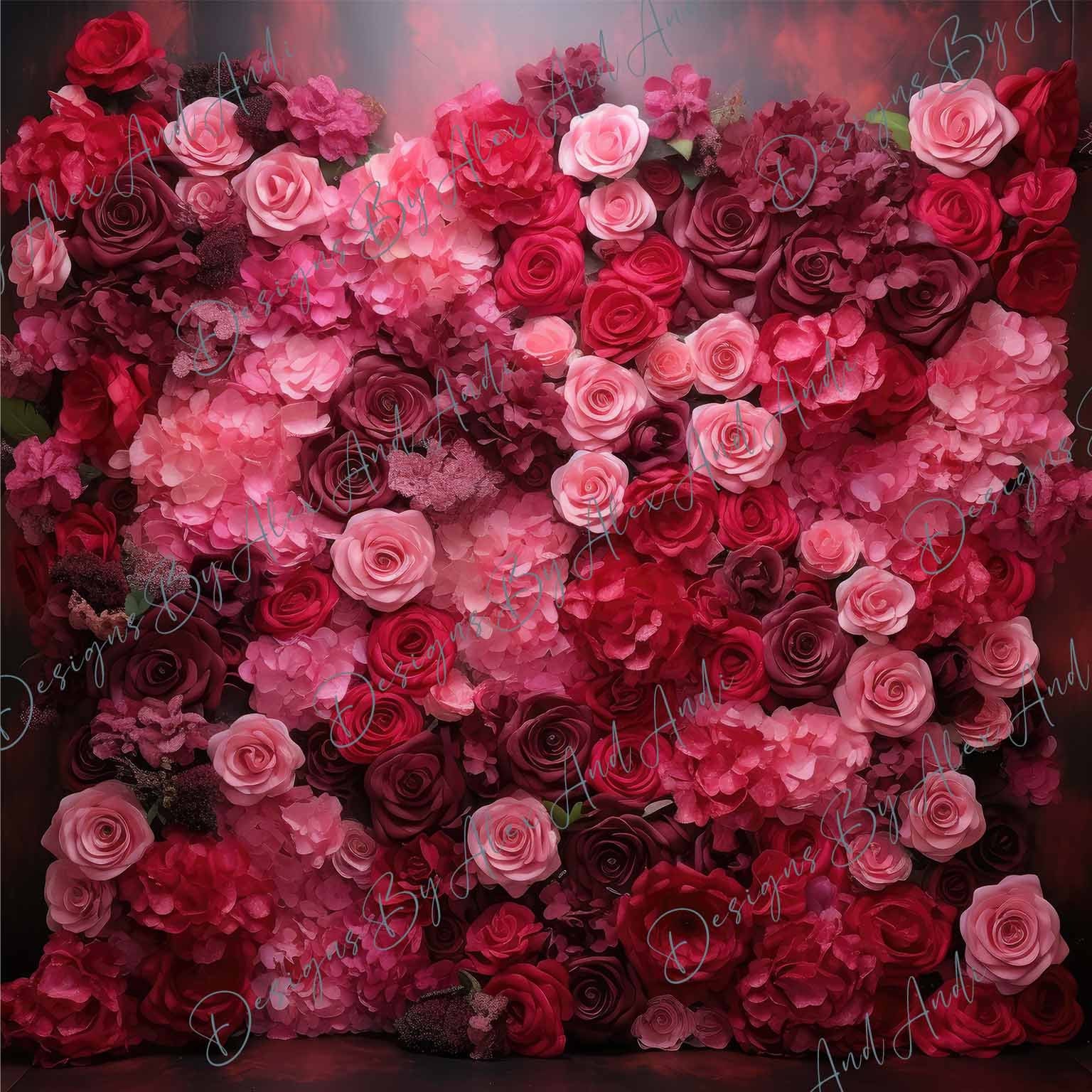 Rose Backdrop Background Digital Birthday Child Photo Shoot Picture ...