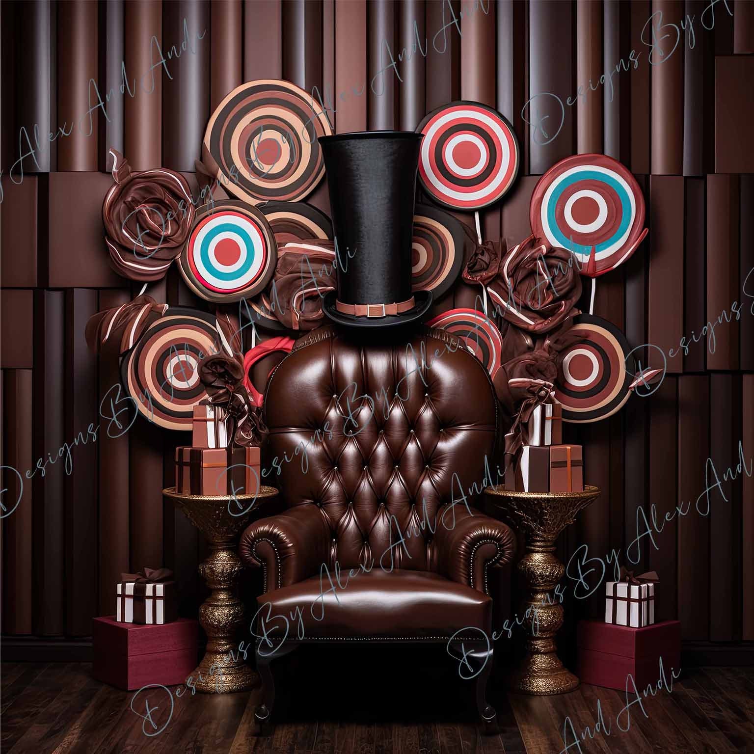 Wonky Chocolate Factory Digital Backdrop Overlay Background Photo ...