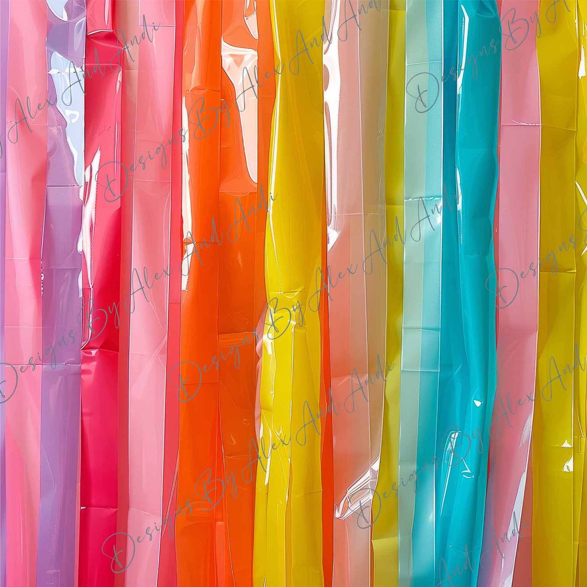 Plastic Ribbon Digital Backdrop Overlay Wedding Background Event Photo ...