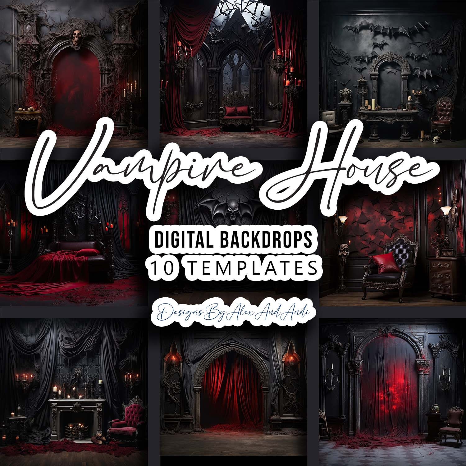 Vampire House Digital Backdrop Background Birthday Child Photo Shoot ...