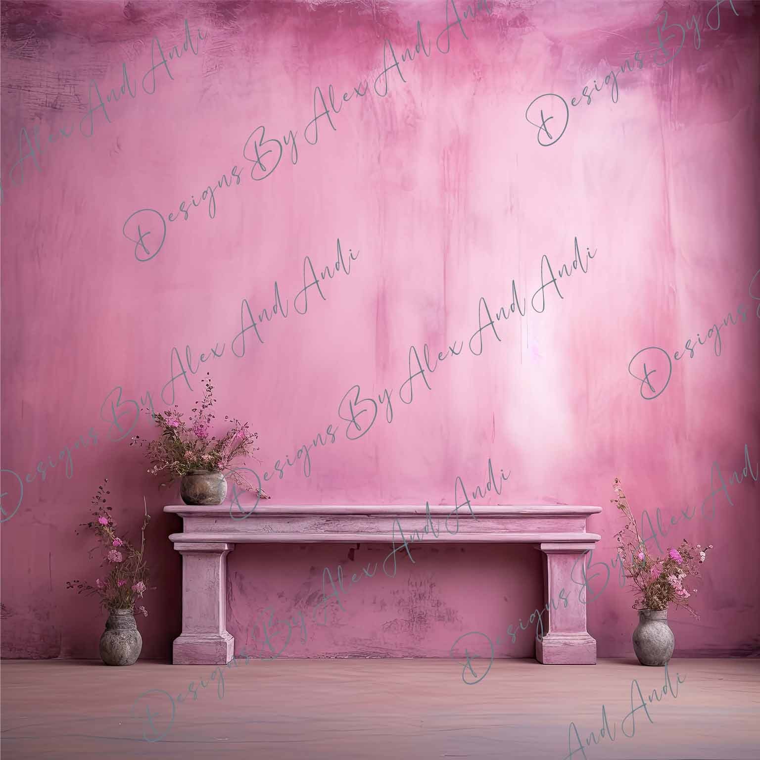Pink Warehouse Studio Digital Backdrop Overlay Background Birthday ...