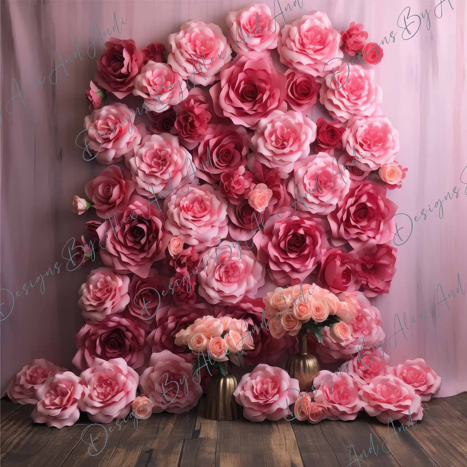 Rose Backdrop Background Digital Birthday Child Photo Shoot Picture ...