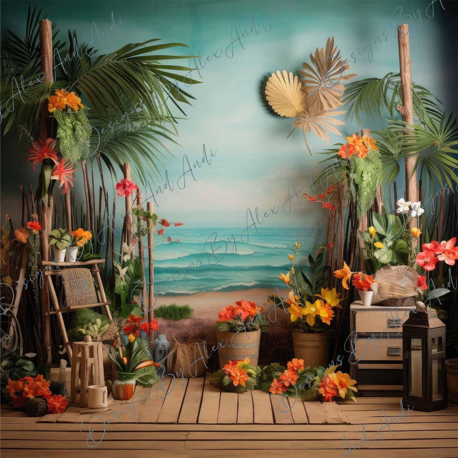 Summer Digital Backdrop Background Birthday Child Photo Shoot Picture ...