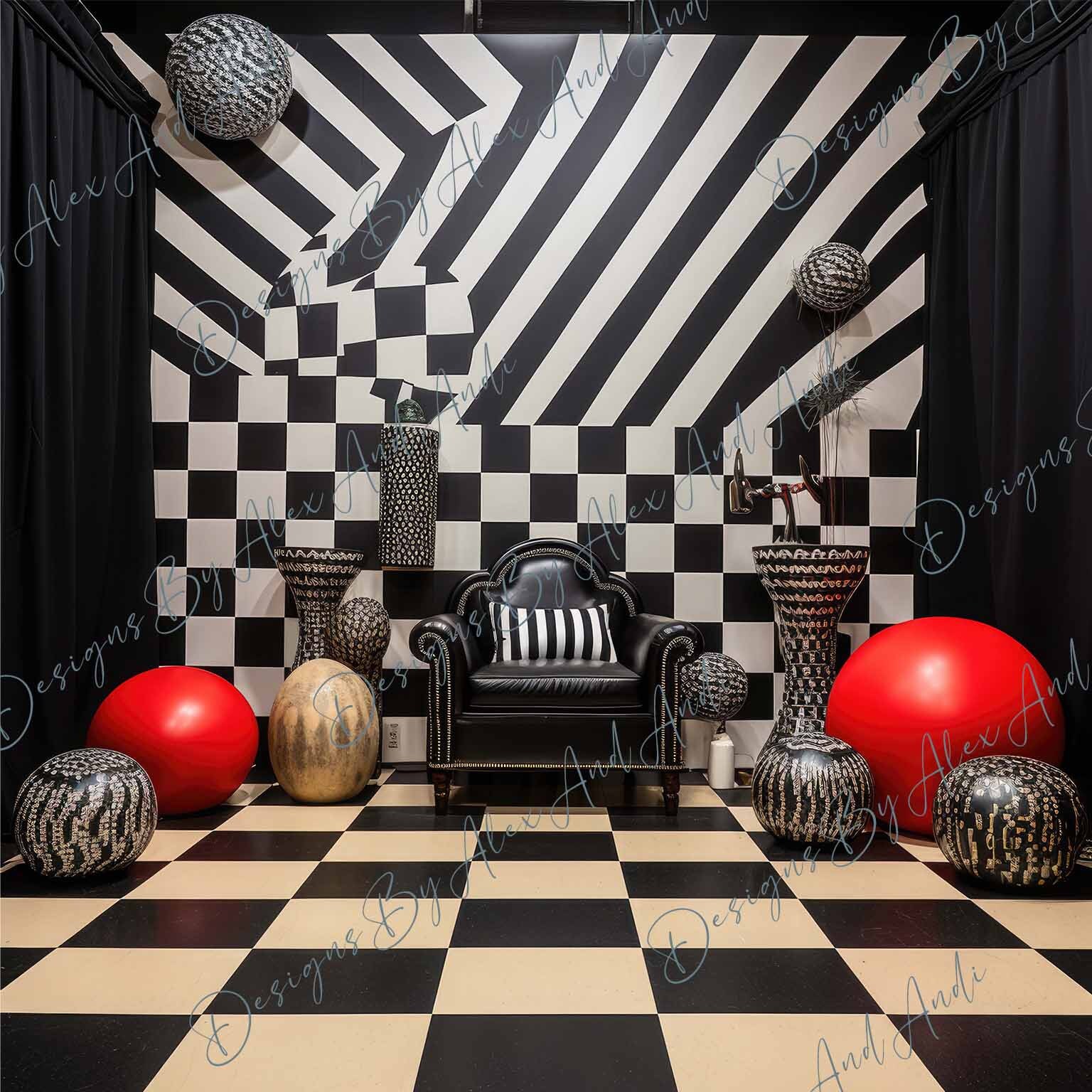 Checkers Backdrop Background Digital Birthday Child Photo - Etsy