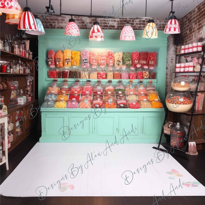 Candy Store Studio Backdrop Background Digital Photo Shoot Picture Prop ...
