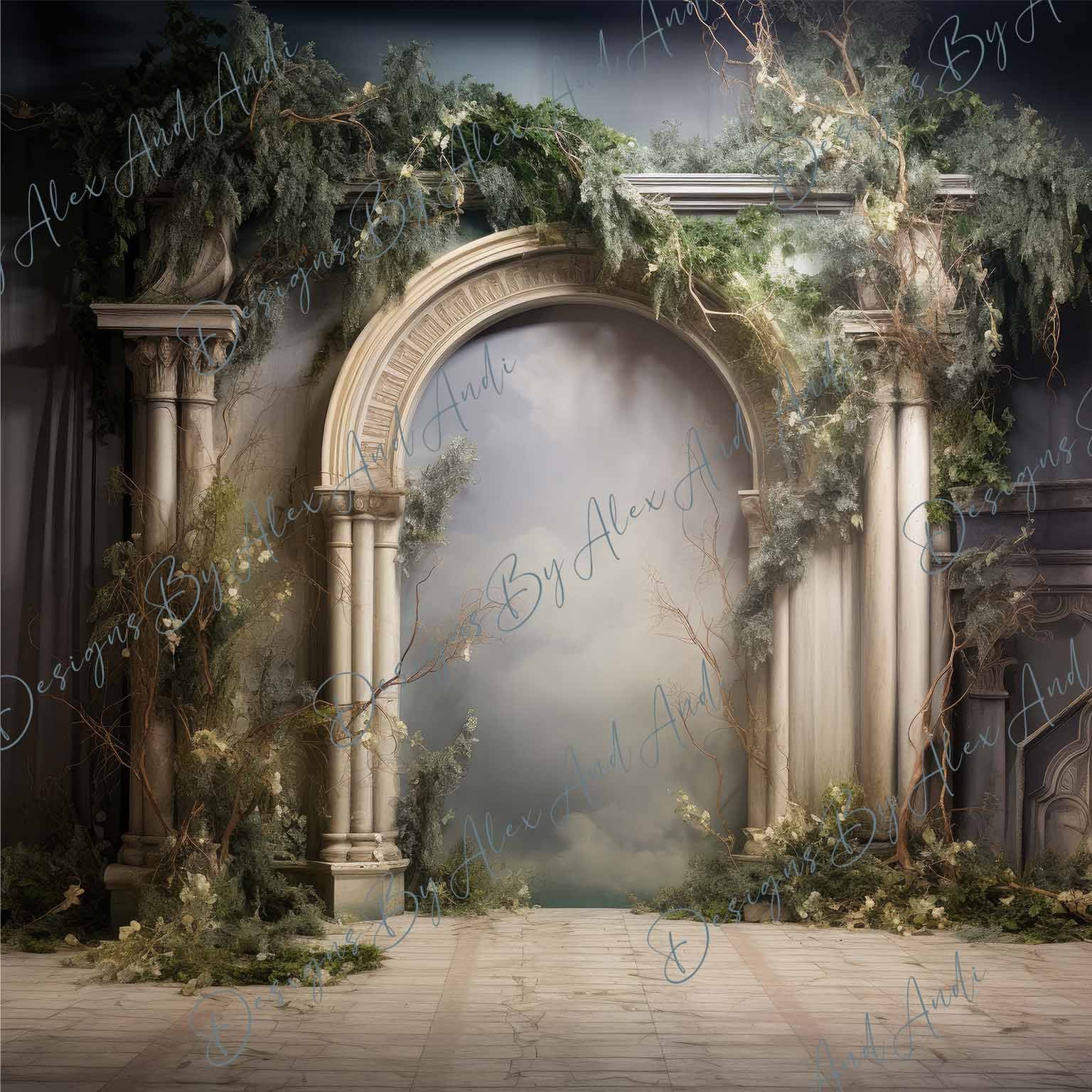 Arch Studio Backdrop Background Digital Birthday Child Photo Shoot ...