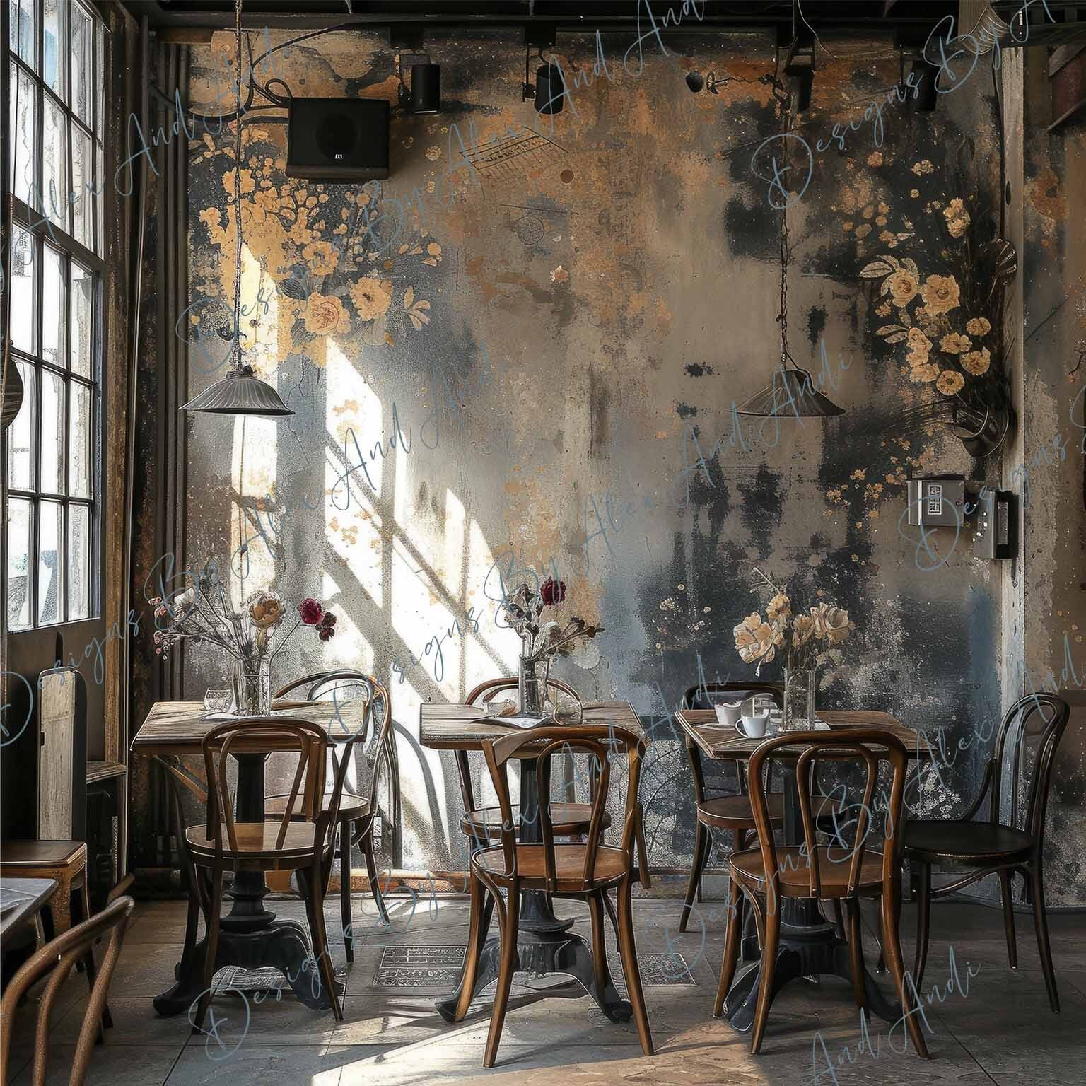 French Cafe Digital Overlay Backdrop Background Party Photo Picture ...