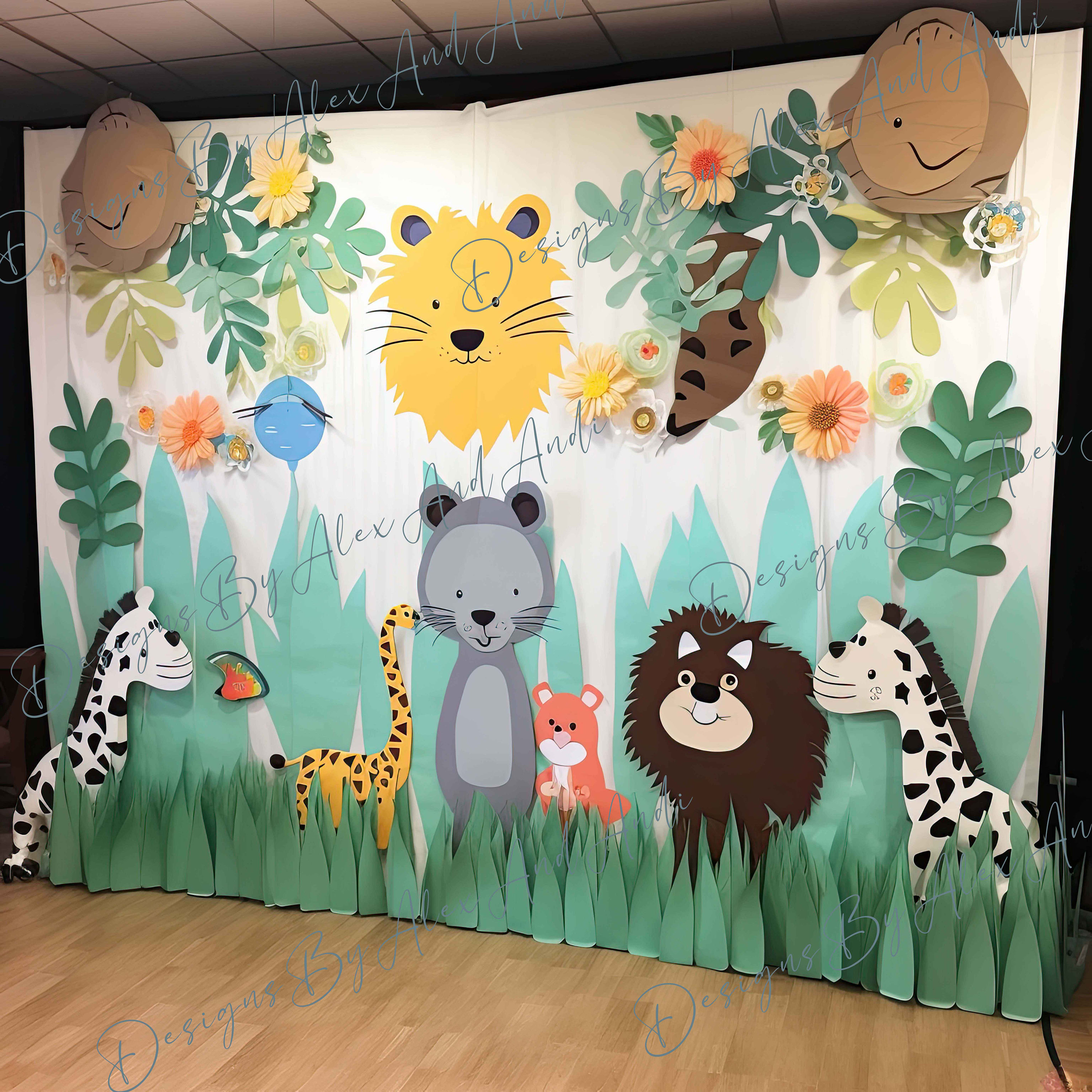 Animal Zoo Backdrop Background Digital Studio Photo Animal Photo Kid ...