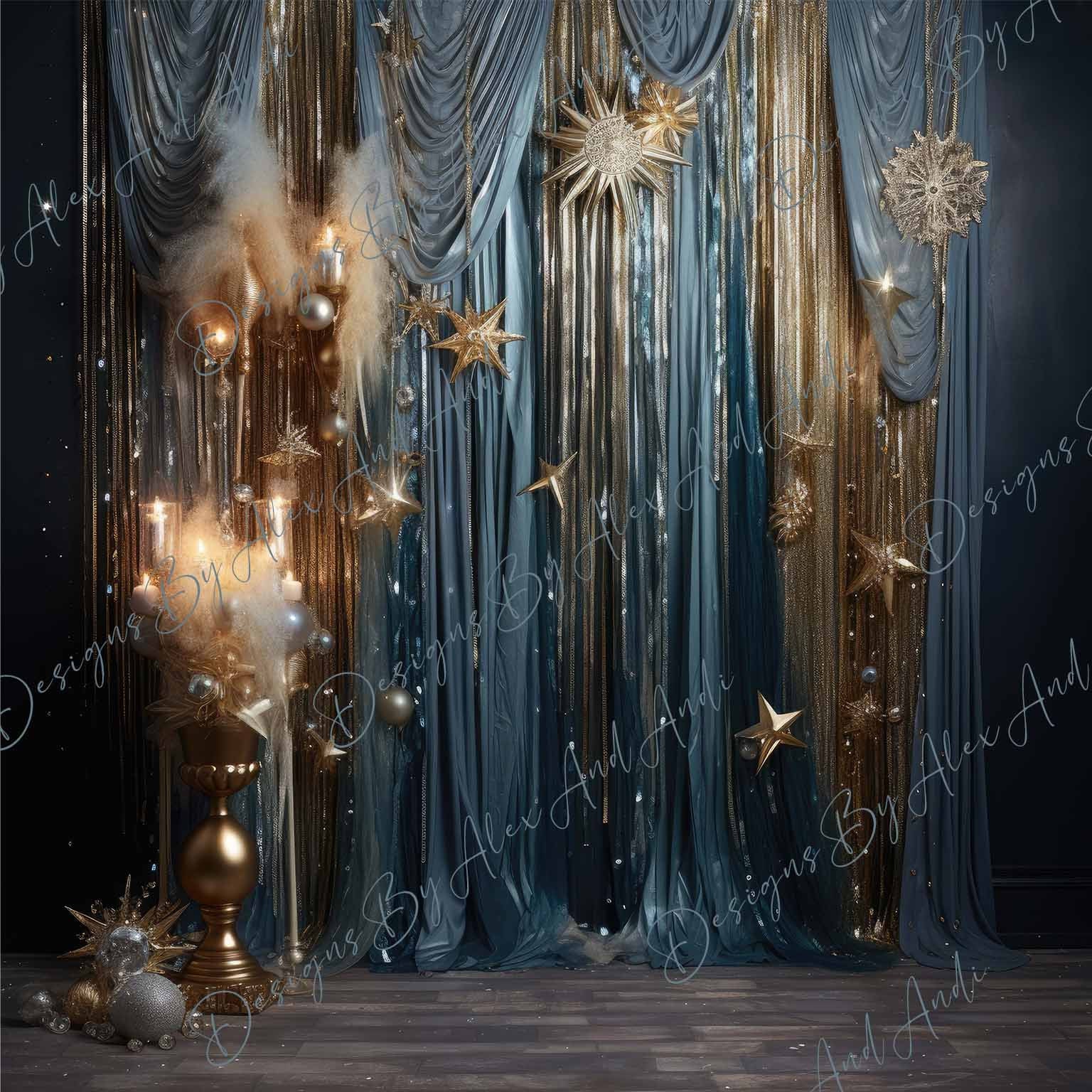 Tinsel Wall Backdrop Background Digital Birthday Child Photo Shoot ...