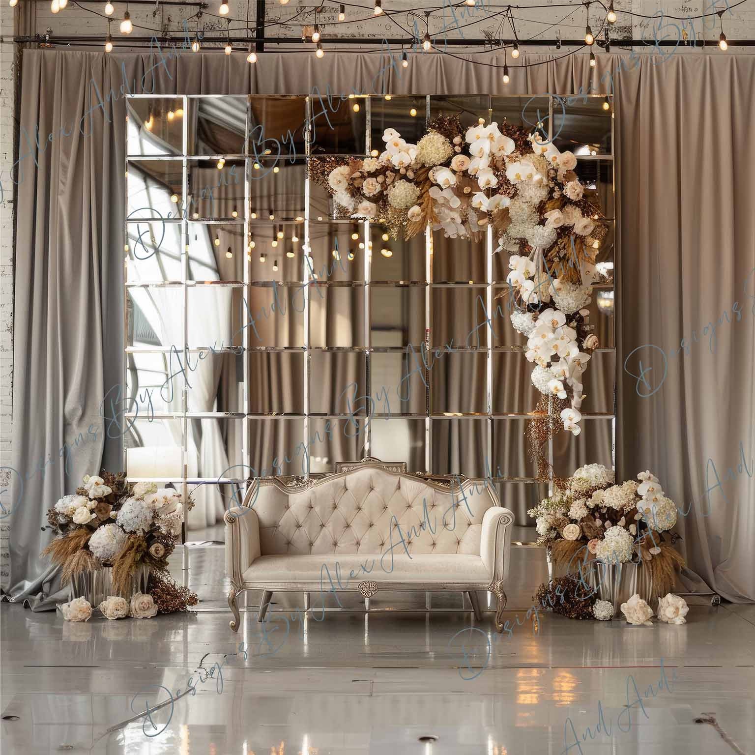 Mirror Photo Shoot Bridal Event Wedding Background Maternity Picture ...