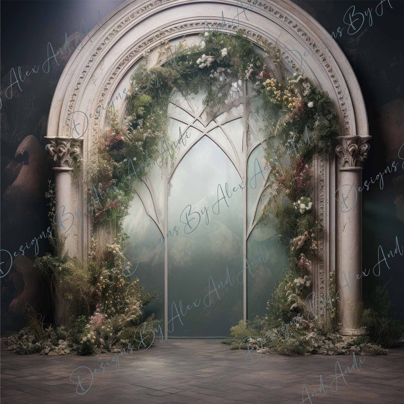 Arch Studio Prop Backdrop Background Digital Birthday Child Photo Shoot ...