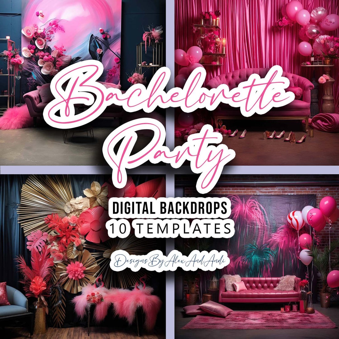 Bachelorette Party Digital Backdrop Overlay Background Bachelorette ...