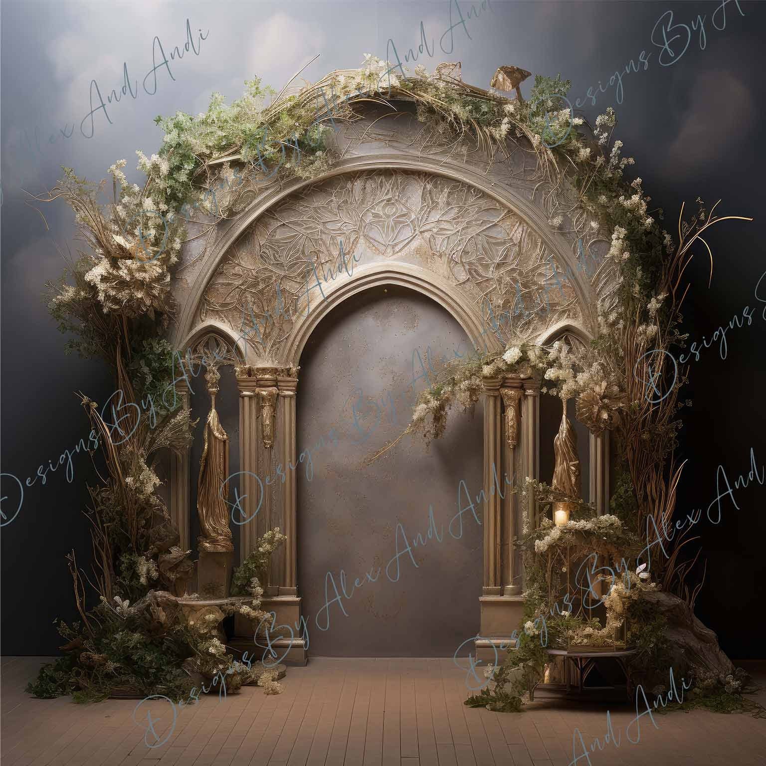 Arch Studio Backdrop Background Digital Birthday Child Photo Shoot ...