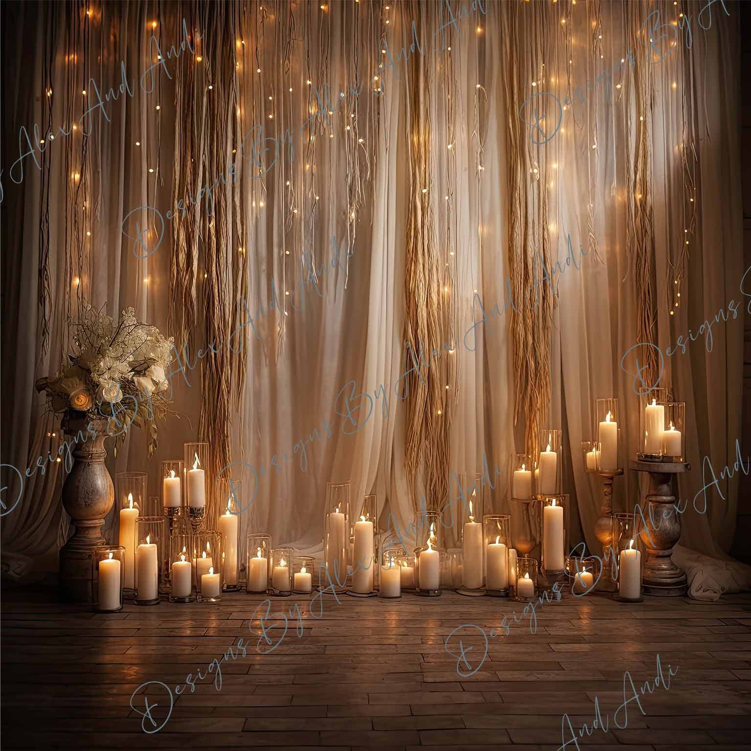 Candle Light Backdrop Background Digital Birthday Child Photo Shoot ...