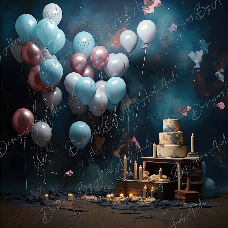 Birthday Studio Digital Backdrop Background Birthday Child - Etsy