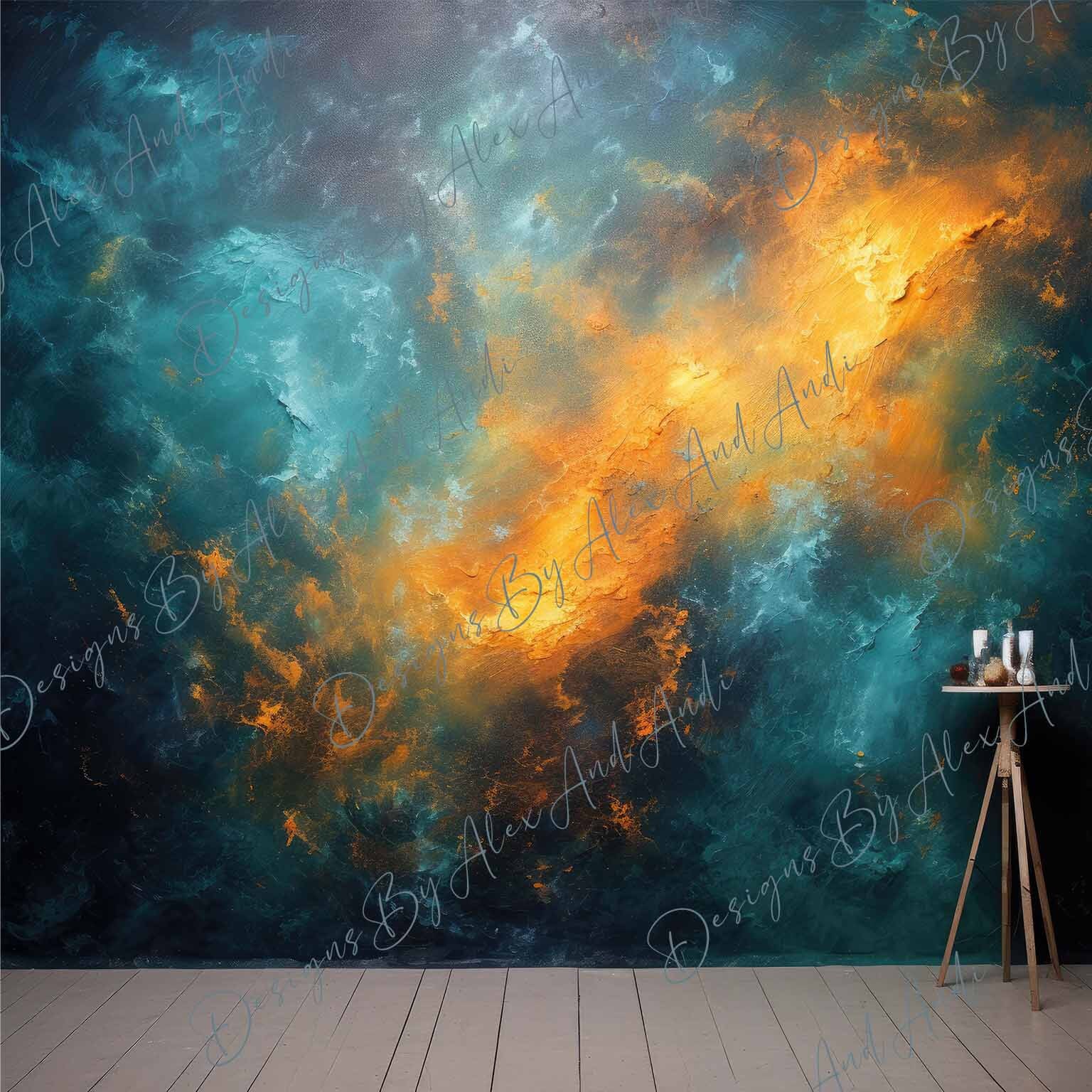 Paint Studio Digital Backdrop Overlay Background Birthday Child Photo ...