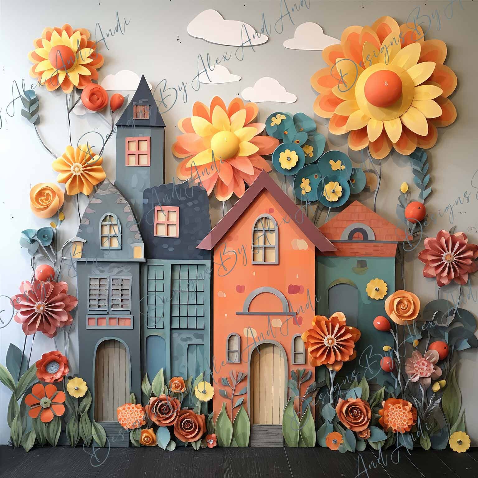 Cute Craft Home Digital Backdrop Overlay Background Birthday Child ...