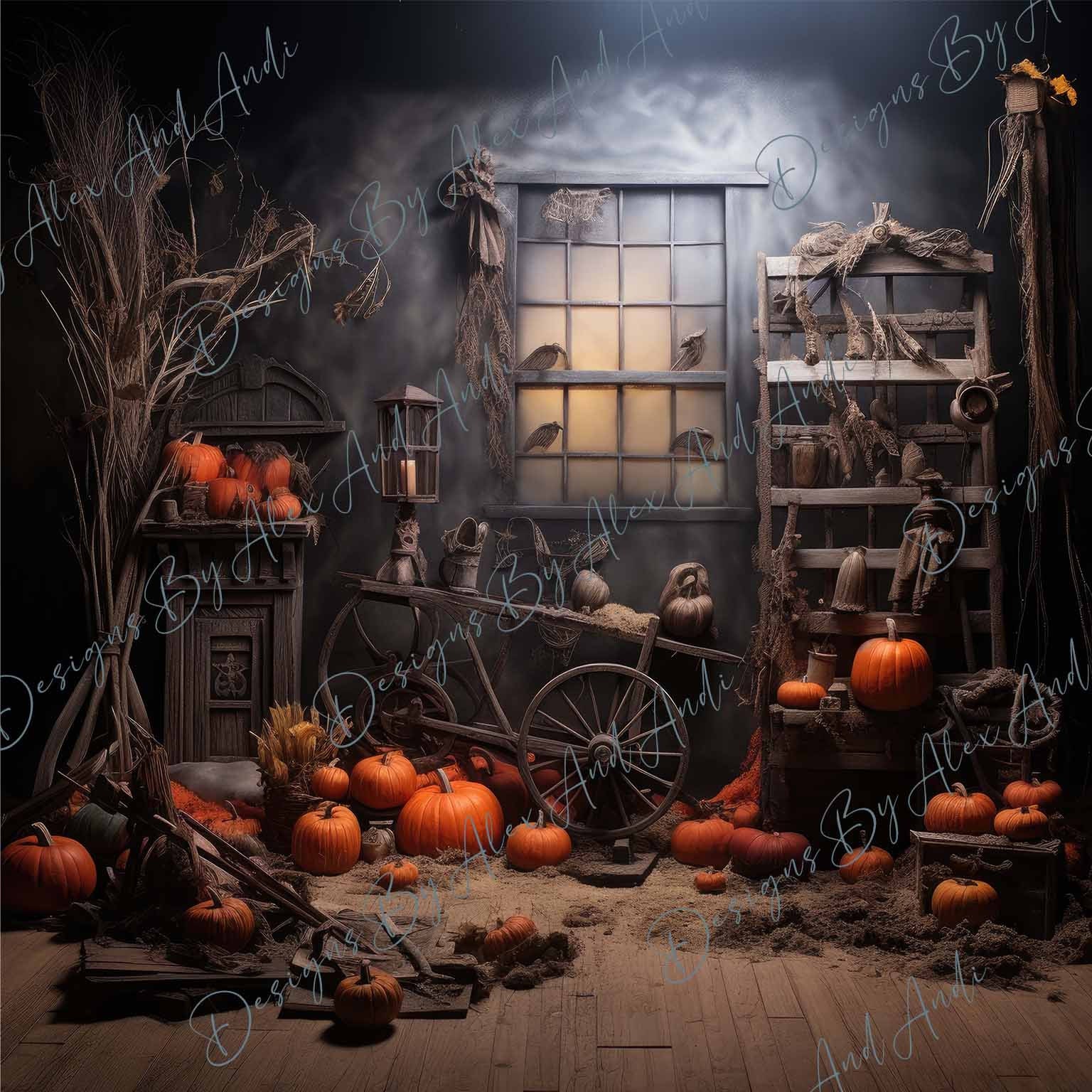 Haunted House Backdrop Background Digital Birthday Child Photo Shoot ...