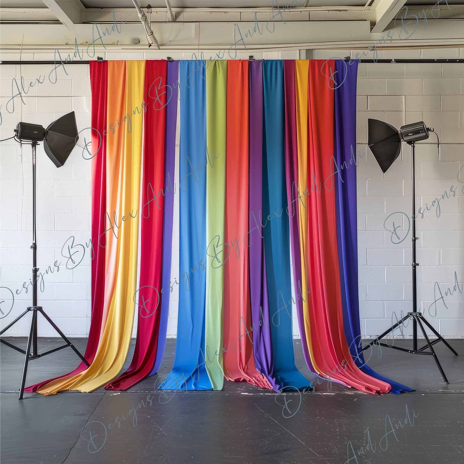 Plastic Ribbon Digital Backdrop Overlay Wedding Background Event Photo ...