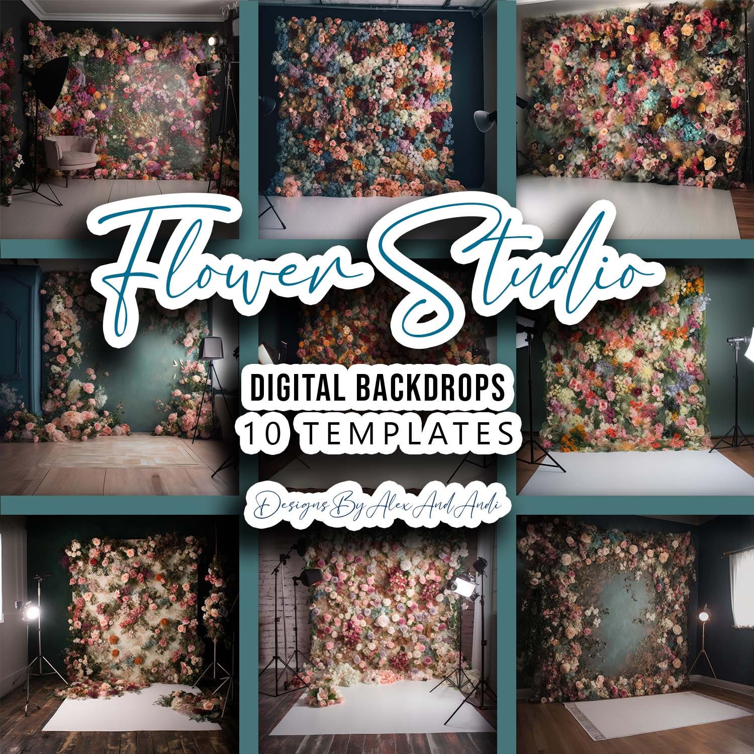 Flower Studio Backdrop Background Digital Photo Shoot Studio Picture ...