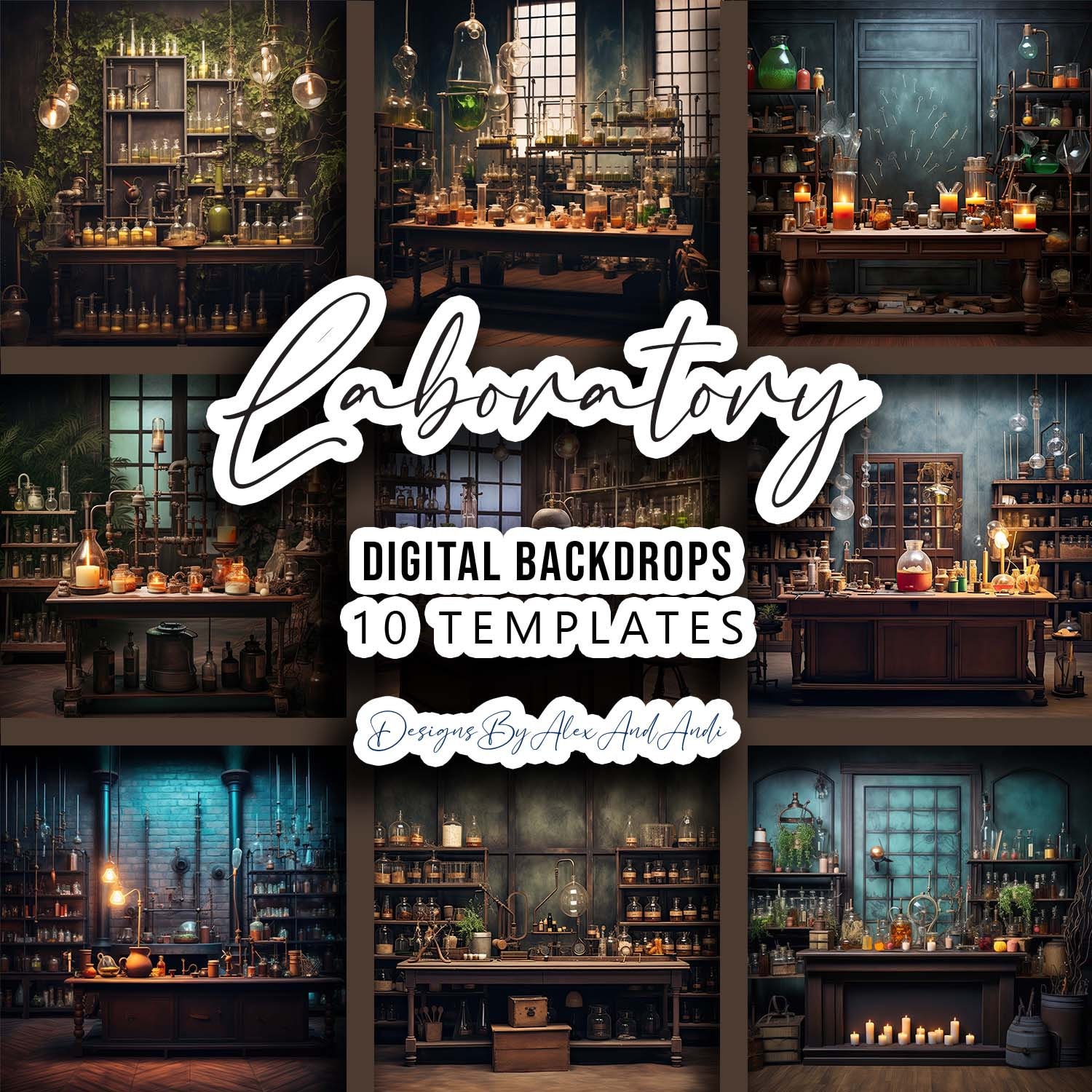 Laboratory Backdrop Background Digital Birthday Child Photo Shoot ...