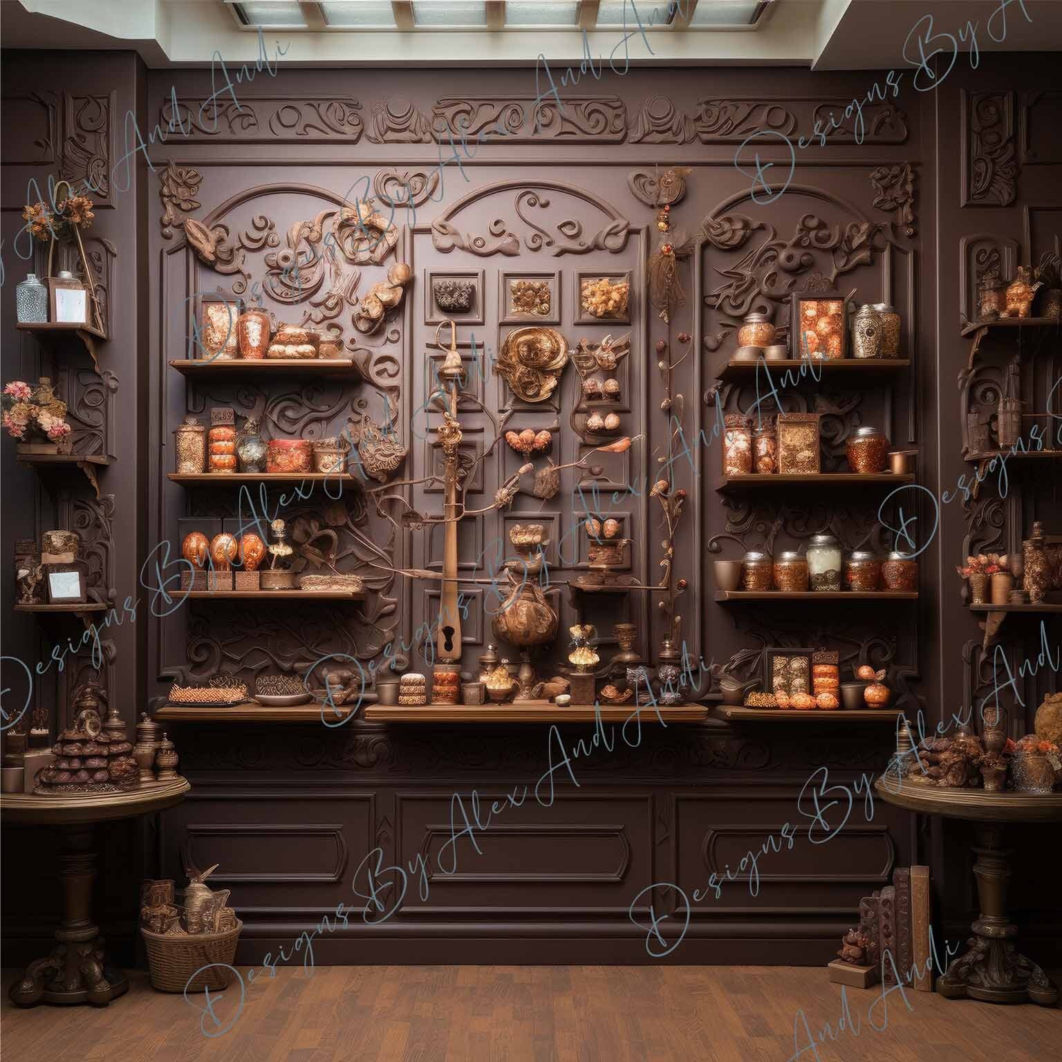 Chocolate Backdrop Background Digital Birthday Child Photo Shoot ...