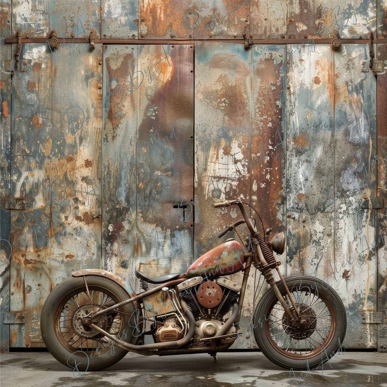 Motorcycle Digital Backdrop Overlay Wedding Background Event Photo ...