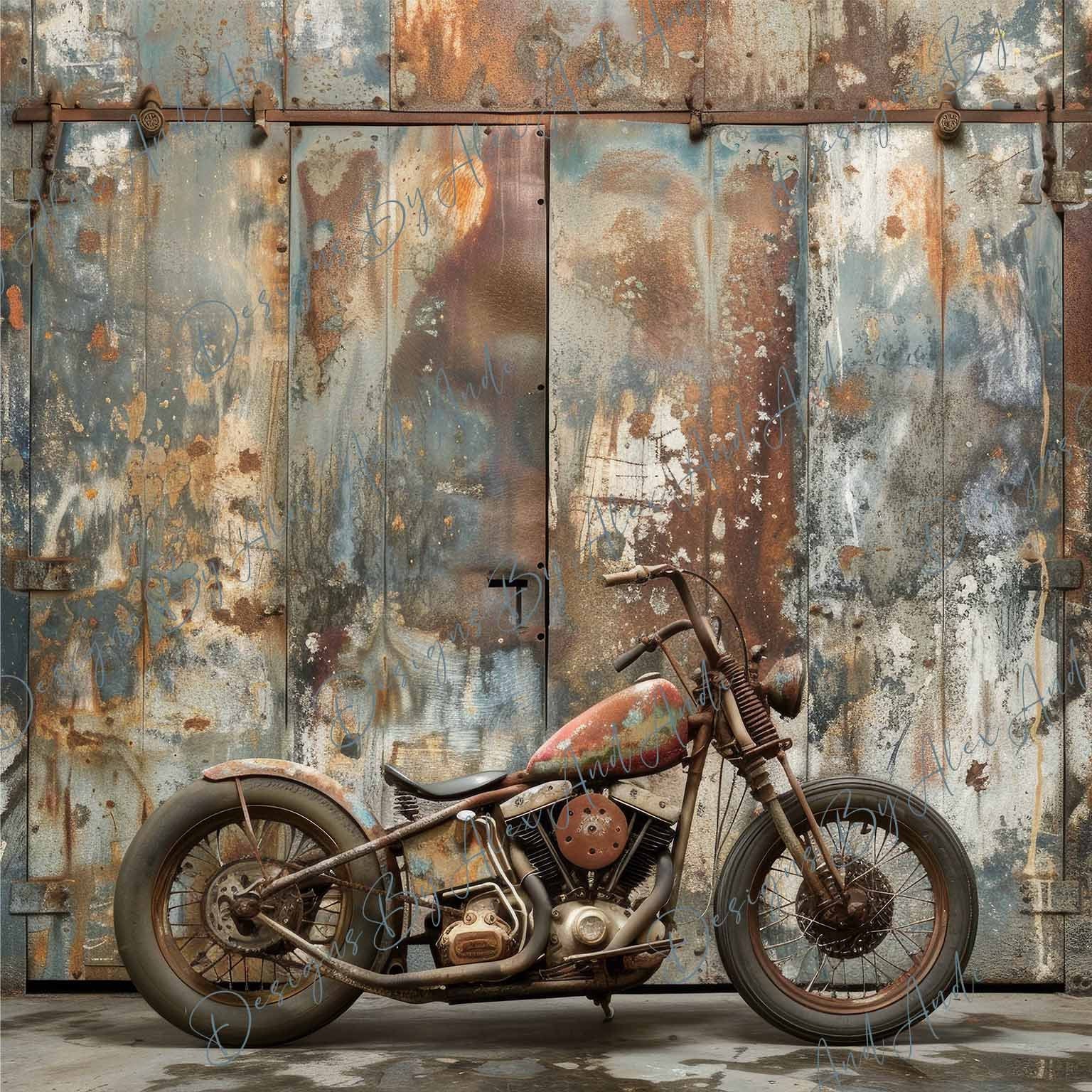 Motorcycle Digital Backdrop Overlay Wedding Background Event Photo ...