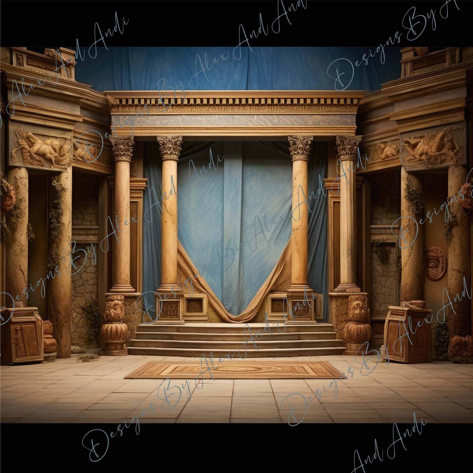 Ancient Greek Studio Digital Backdrop Overlay Wedding Sweet 16 ...