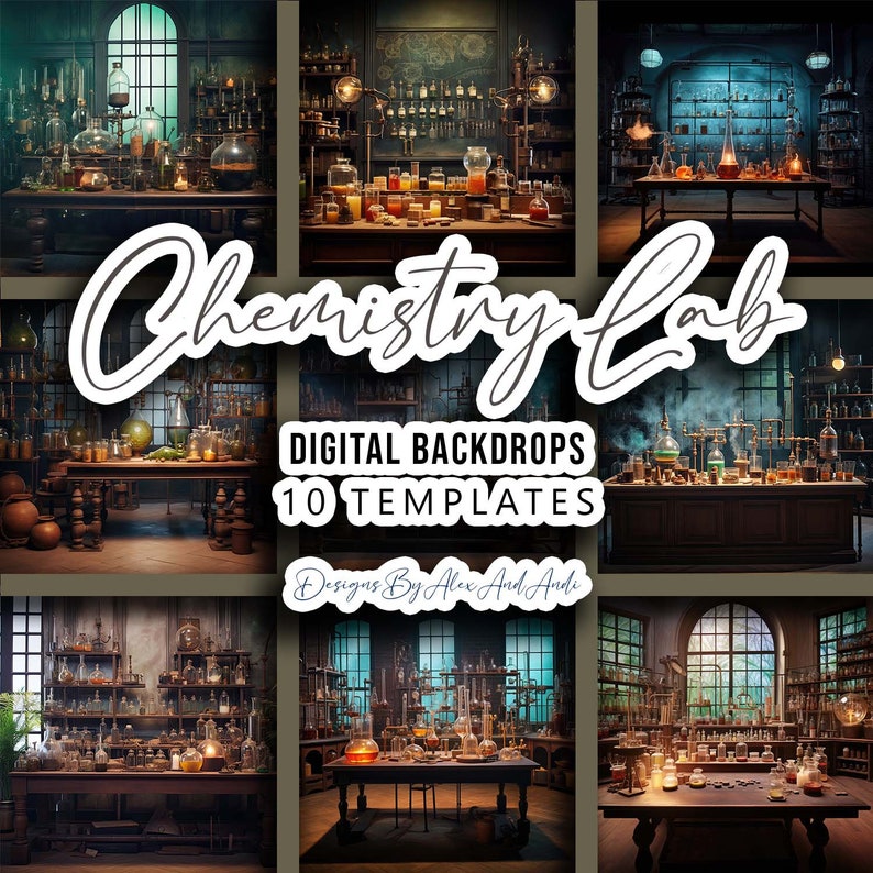 Chemistry Lab Backdrop Background Digital Birthday Child Photo Shoot ...