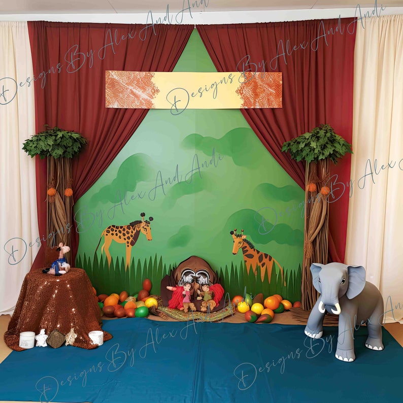 Animal Zoo Backdrop Background Digital Studio Photo Animal Photo Kid ...