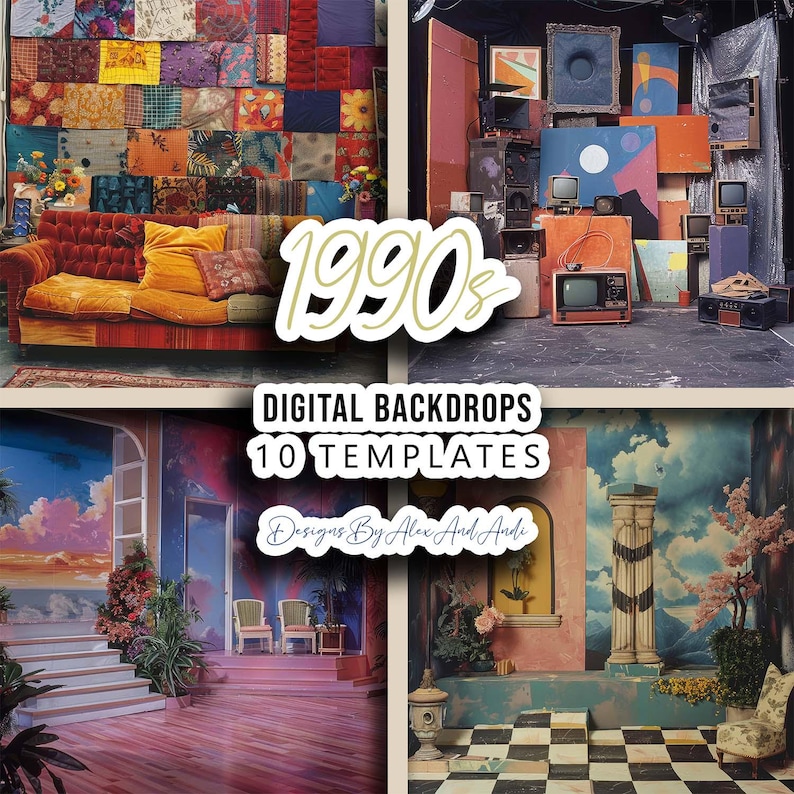 1990s Photo Shoot 90s Backdrop Nineties Back Ground Overlay Background ...