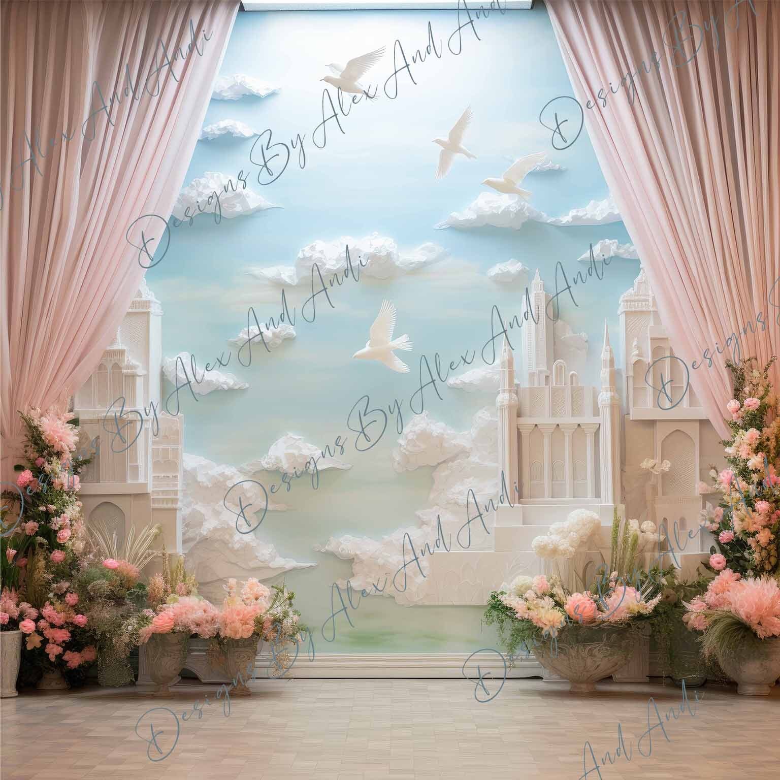 Baptism Prop Digital Backdrop Overlay Background Child Photo Picture ...