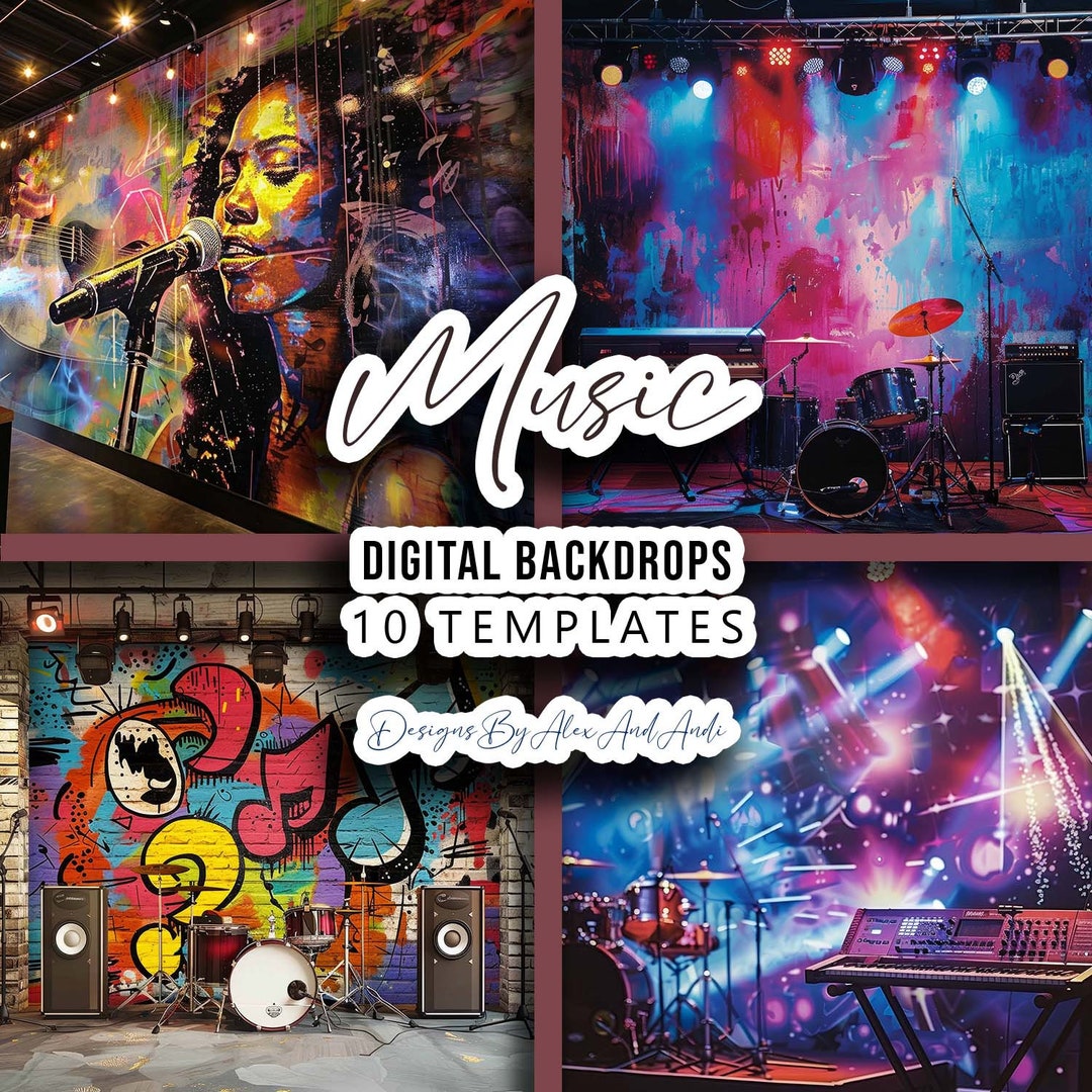 Music Back Drop Singing Overlay Artist Background Photo Backdrop Photo ...