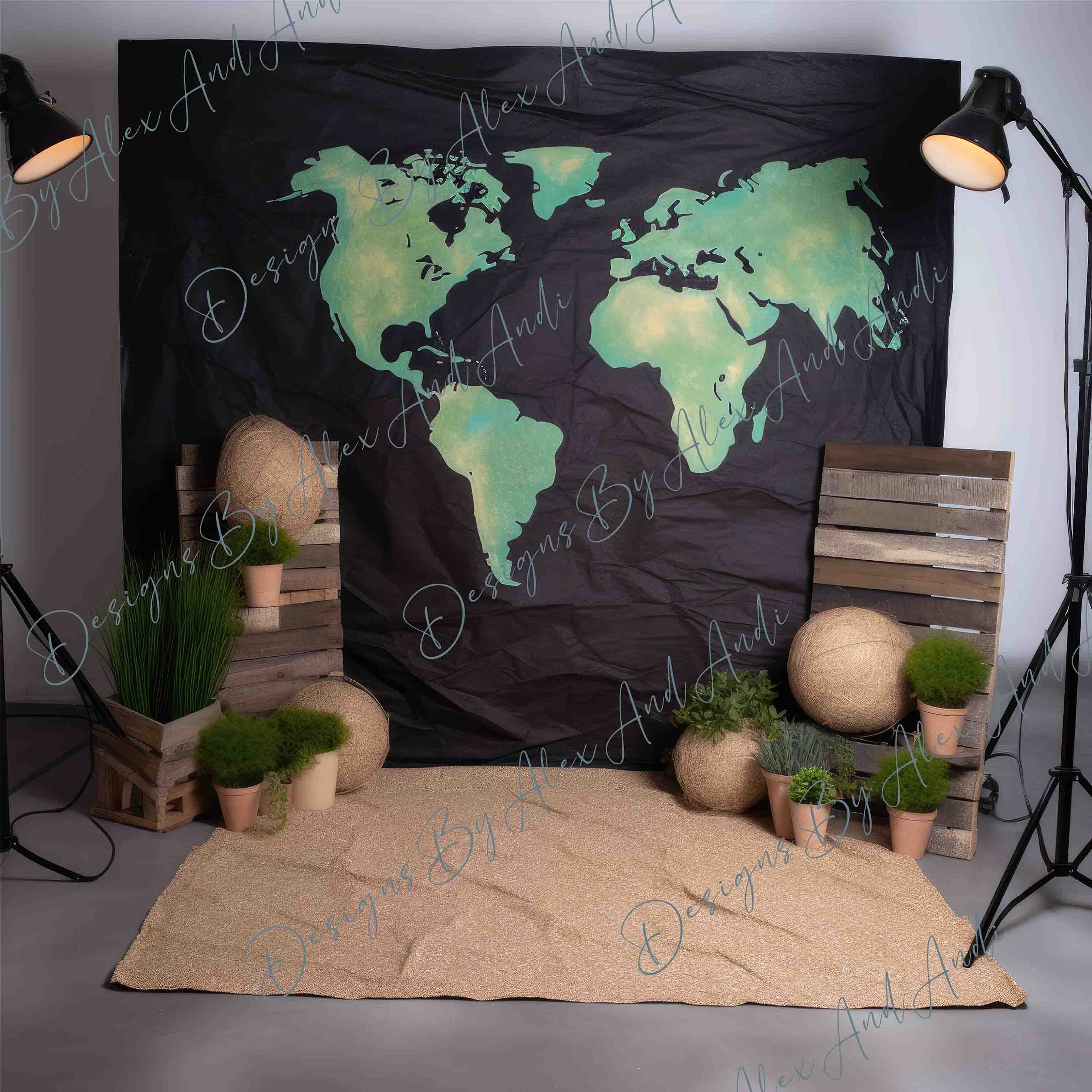 Earth Day Backdrop Background Digital Photo Shoot Studio Children ...