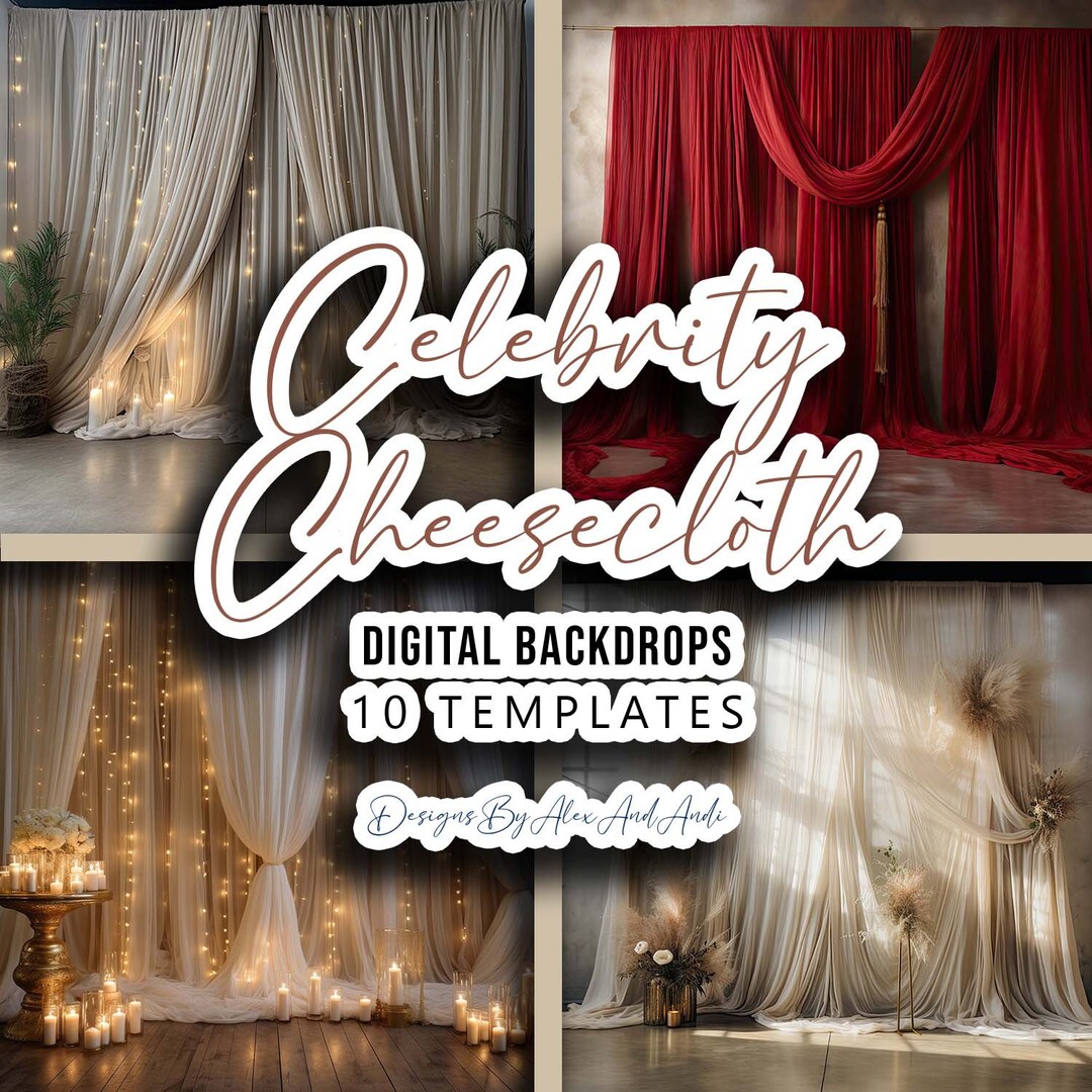 Celebrity Cheesecloth Digital Backdrop Overlay Wedding Sweet 16 ...