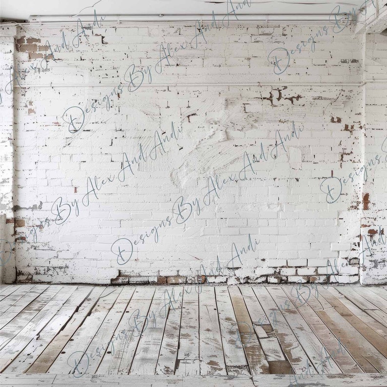 White Brick Wall Photo Model Background Booth Back Drop Brick Photo ...