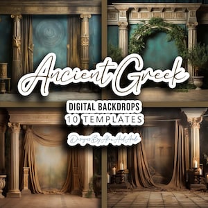 Ancient Greek Digital Backdrop Overlay Wedding Sweet 16 Background ...