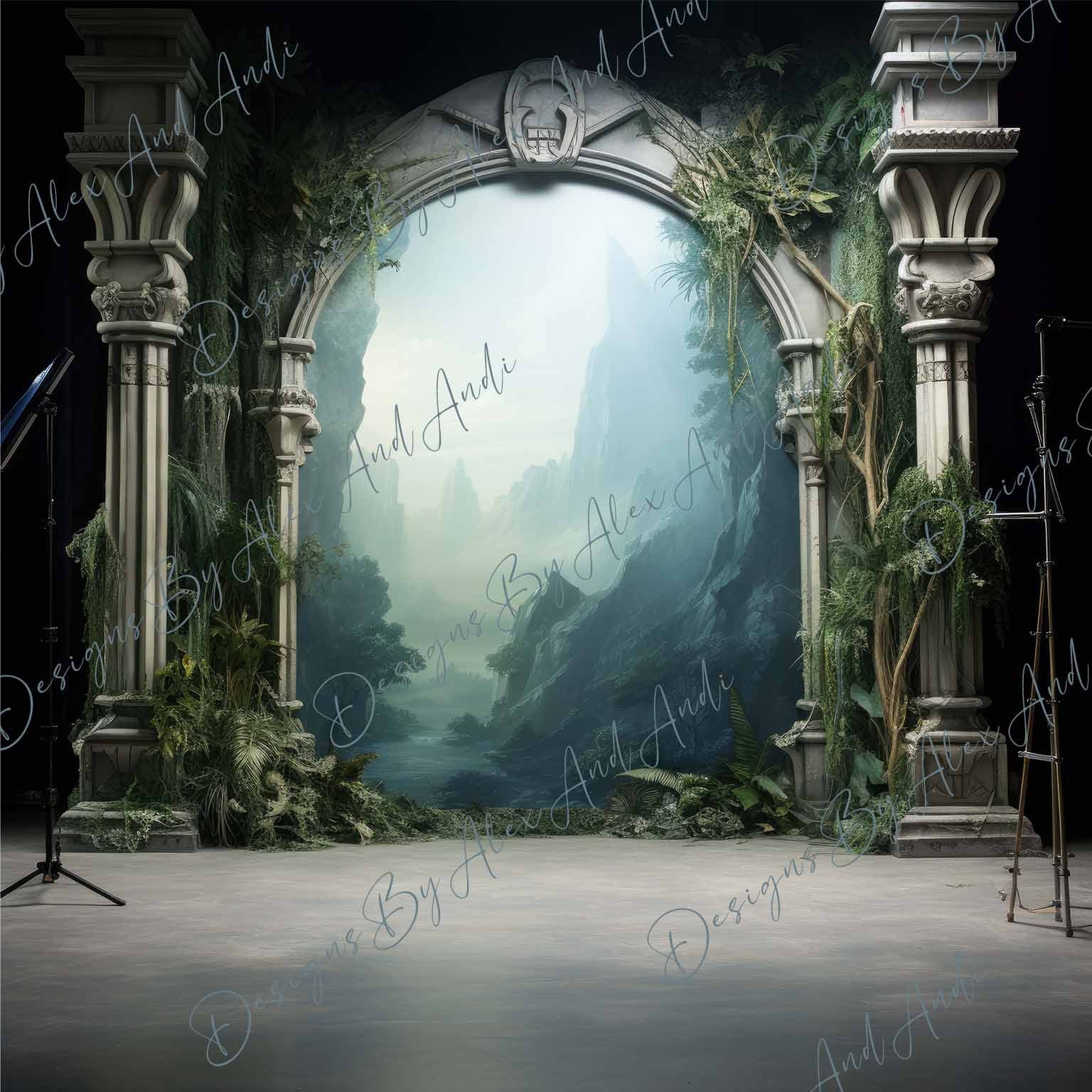 Arch Studio Backdrop Background Digital Birthday Child Photo Shoot ...