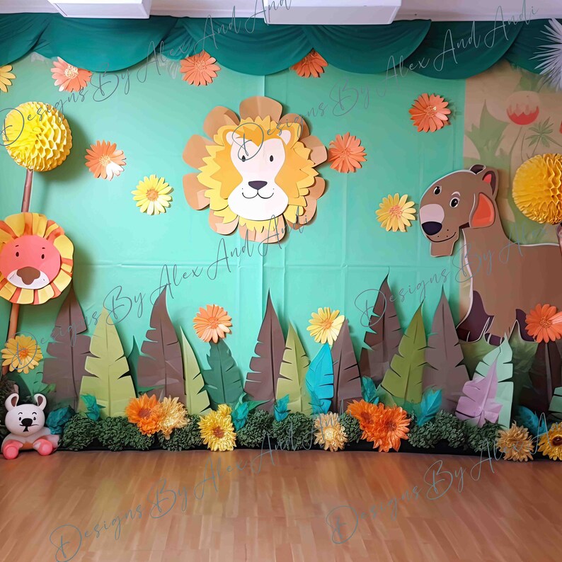 Animal Zoo Backdrop Background Digital Studio Photo Animal Photo Kid ...