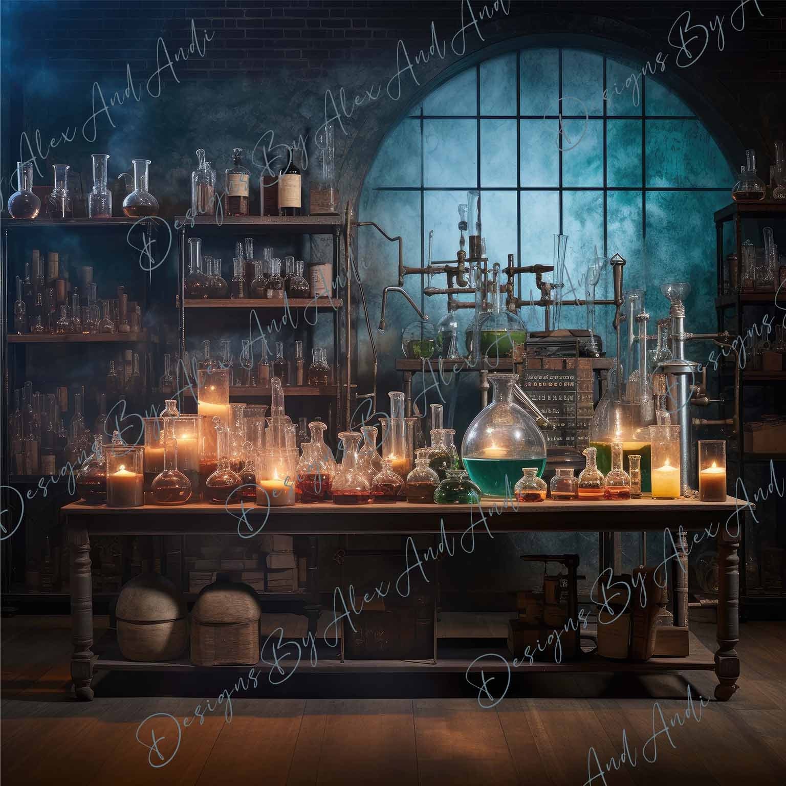 Chemistry Lab Backdrop Background Digital Birthday Child Photo Shoot ...