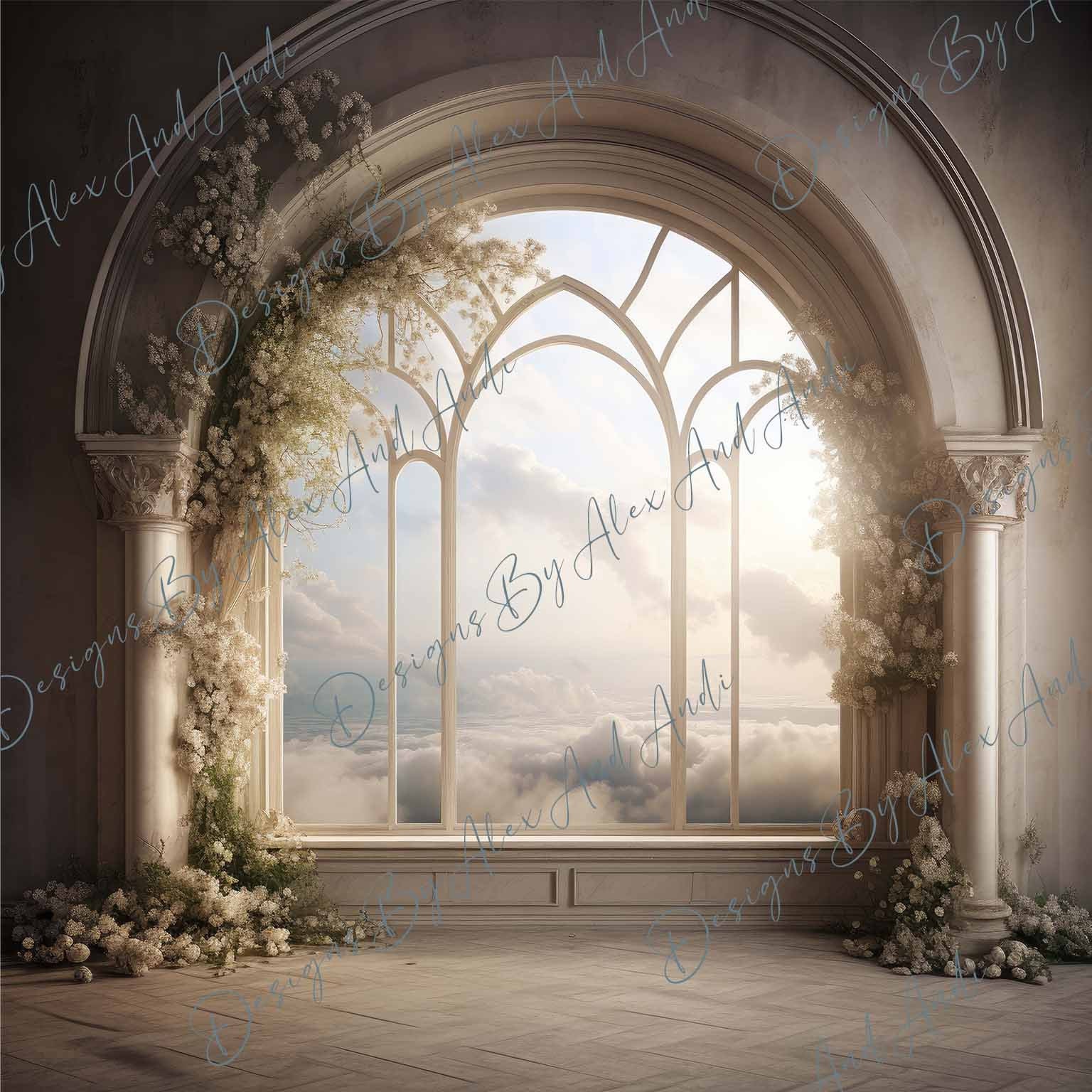 Arch Room Backdrop Arche Background Wedding Dress Digital Birthday ...