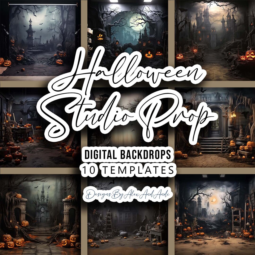 Halloween Studio Prop Backdrop Background Digital Birthday Child Photo ...